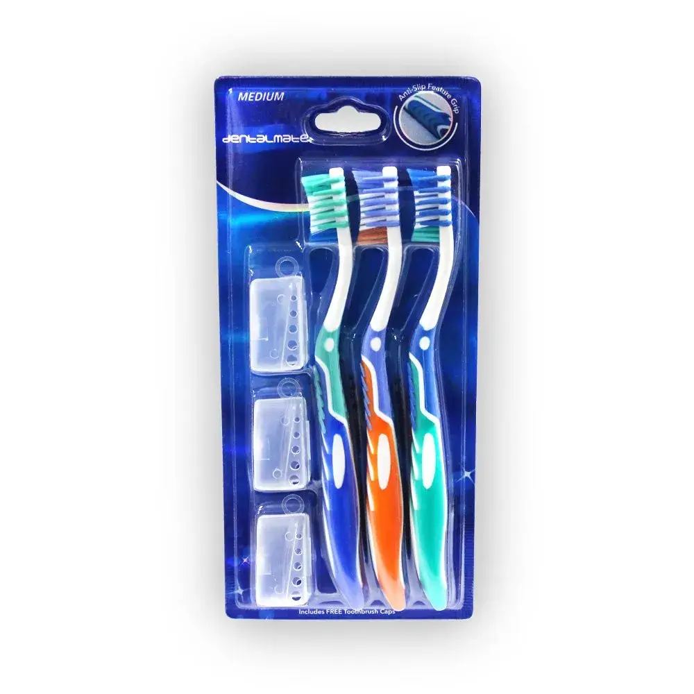 DENTALMATE TBRUSH TRIP ACTION W/CAP 3PC - PharmacyNet