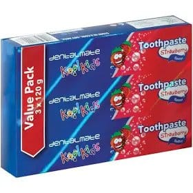 DENTALMATE TOOTHPASTE KIDS STRAWBERRY 120G 3PC - PharmacyNet