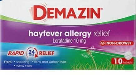 DEMAZIN ONCE A DAY 10MG TABS 10 - PharmacyNet